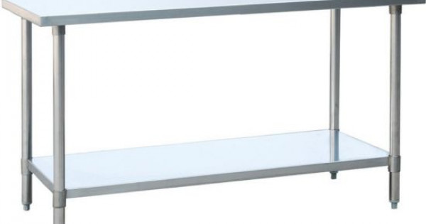 Mesa de Trabajo de acero inoxidable en la parte superior y en tablilla ...